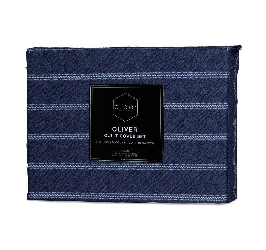 Oliver Quilt Cover Set Range Midnight – Manchester Warehouse