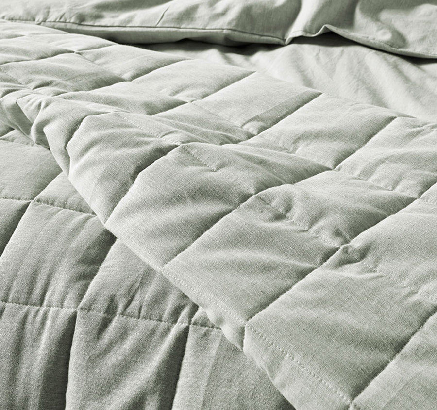 Chambray Bed Cover Mist – Manchester Warehouse