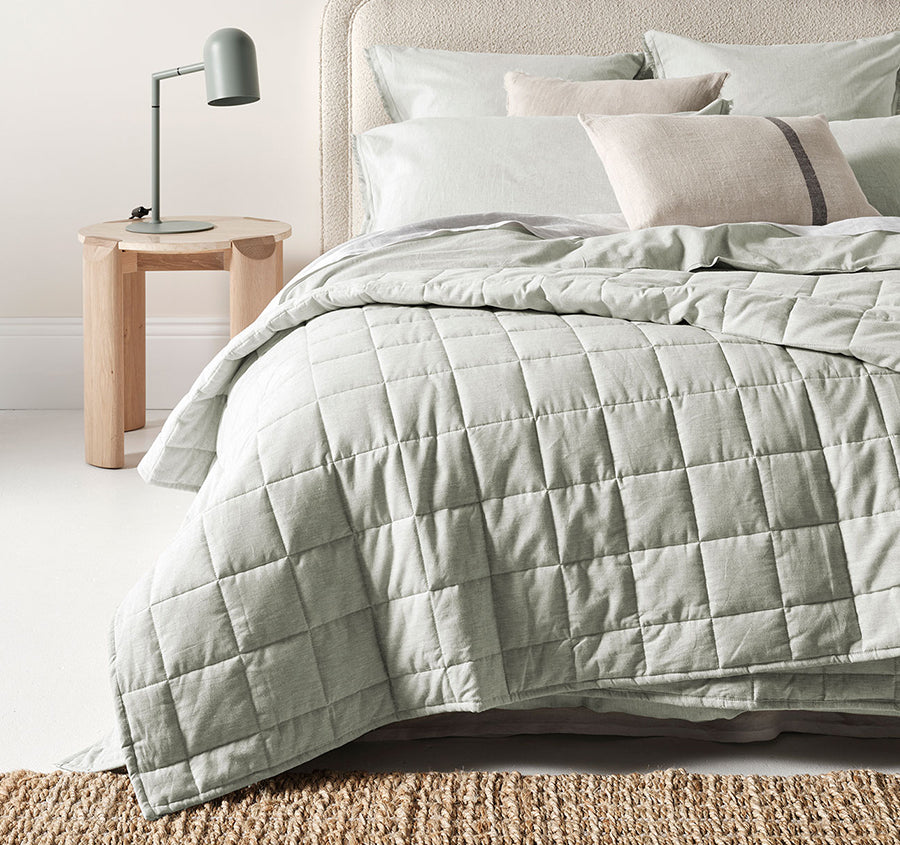 Chambray Bed Cover Mist – Manchester Warehouse