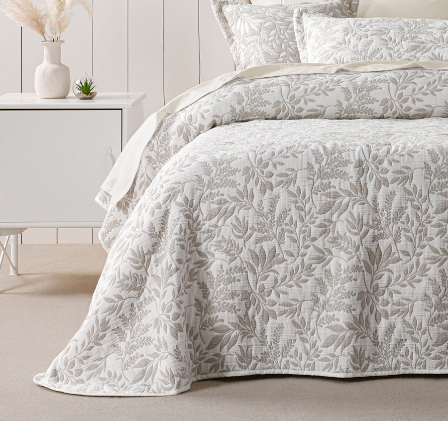Amelia Bedspread Set Range Stone – Manchester Warehouse