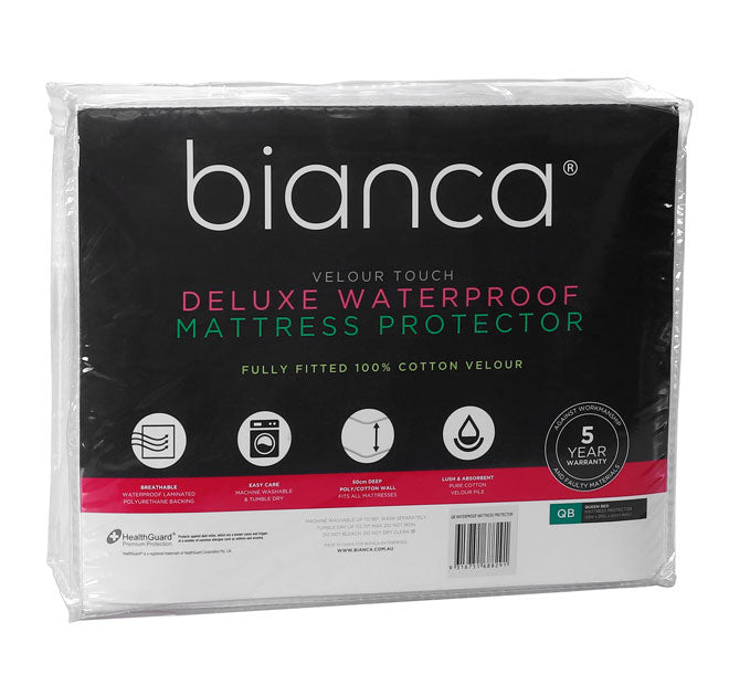 Deluxe Waterproof Mega Fitted Mattress Protector Range – Manchester ...