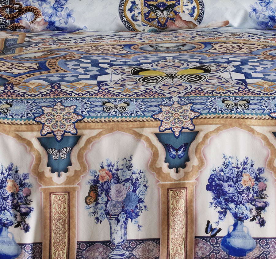 Al Manial Palace Memoirs Quilt Cover Set Range Blue – Manchester Warehouse