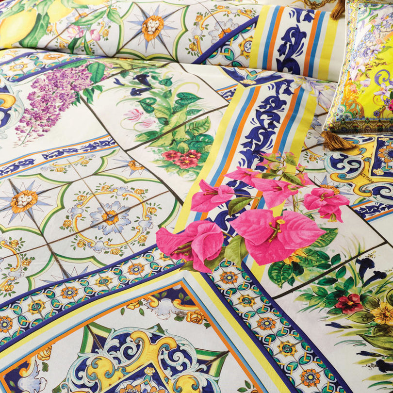 Caterina Quilt Cover Set Range Spritz Yellow – Manchester Warehouse