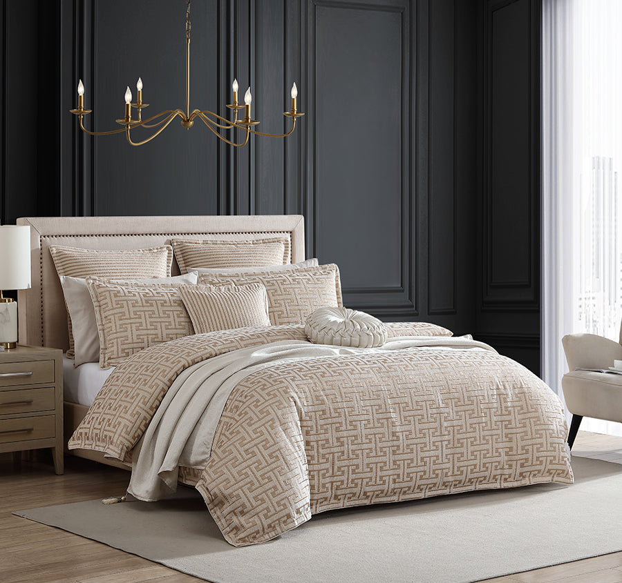 Constantine Quilt Cover Set Gold – Manchester Warehouse