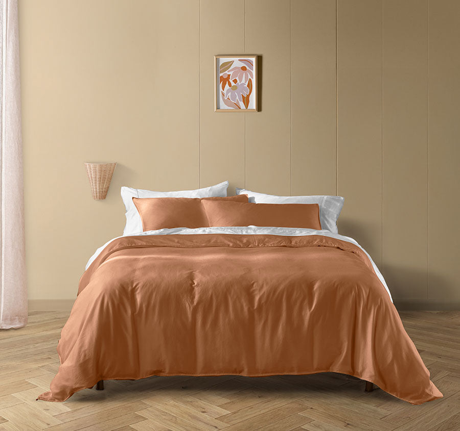 Drift Stonewashed Cotton Quilt Cover Set Range Earth Clay – Manchester ...