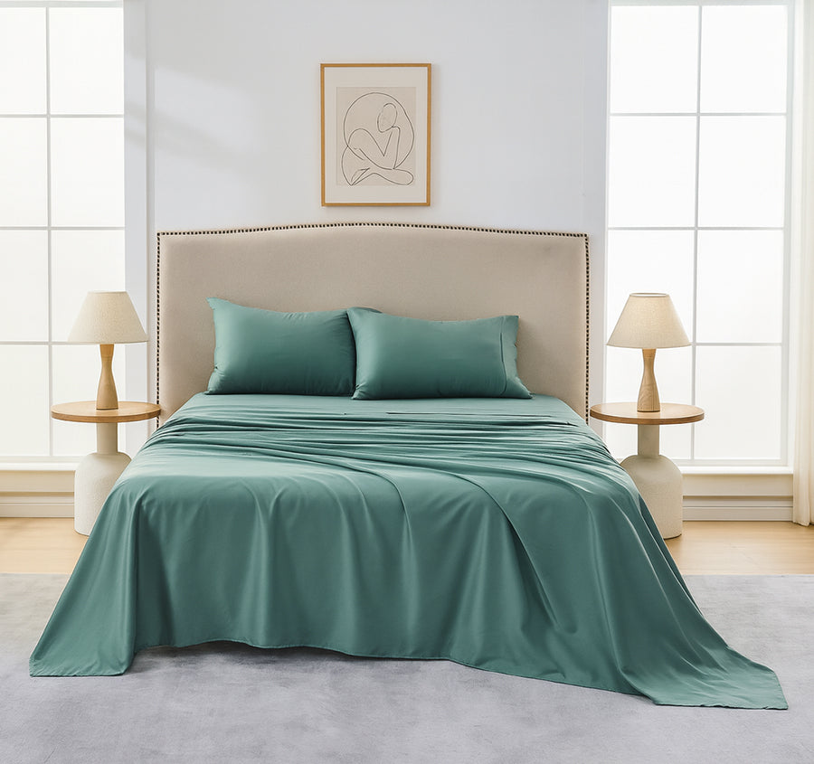 Signature 500TC Classic Egyptian Cotton Mega Sheet Set Range Jade Gree ...