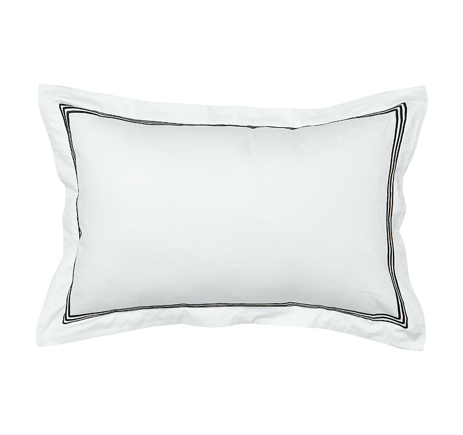 Signature 500TC Embroidered Egyptian Cotton Tailored Standard Pillowca ...