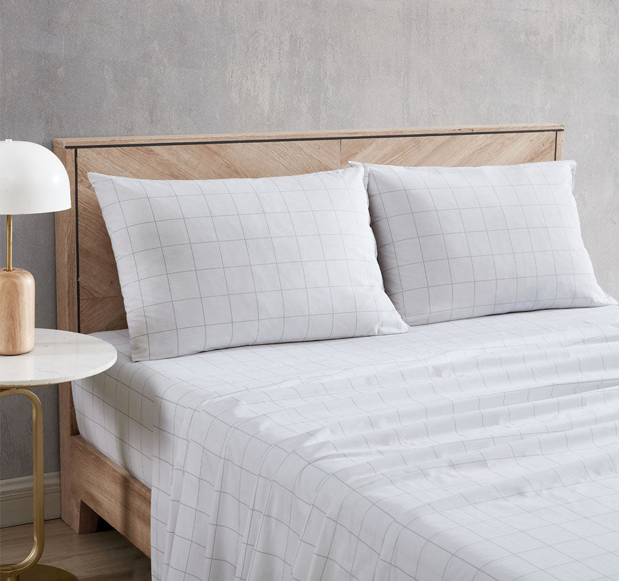 Classic Grid Sheet Set Range Grey – Manchester Warehouse