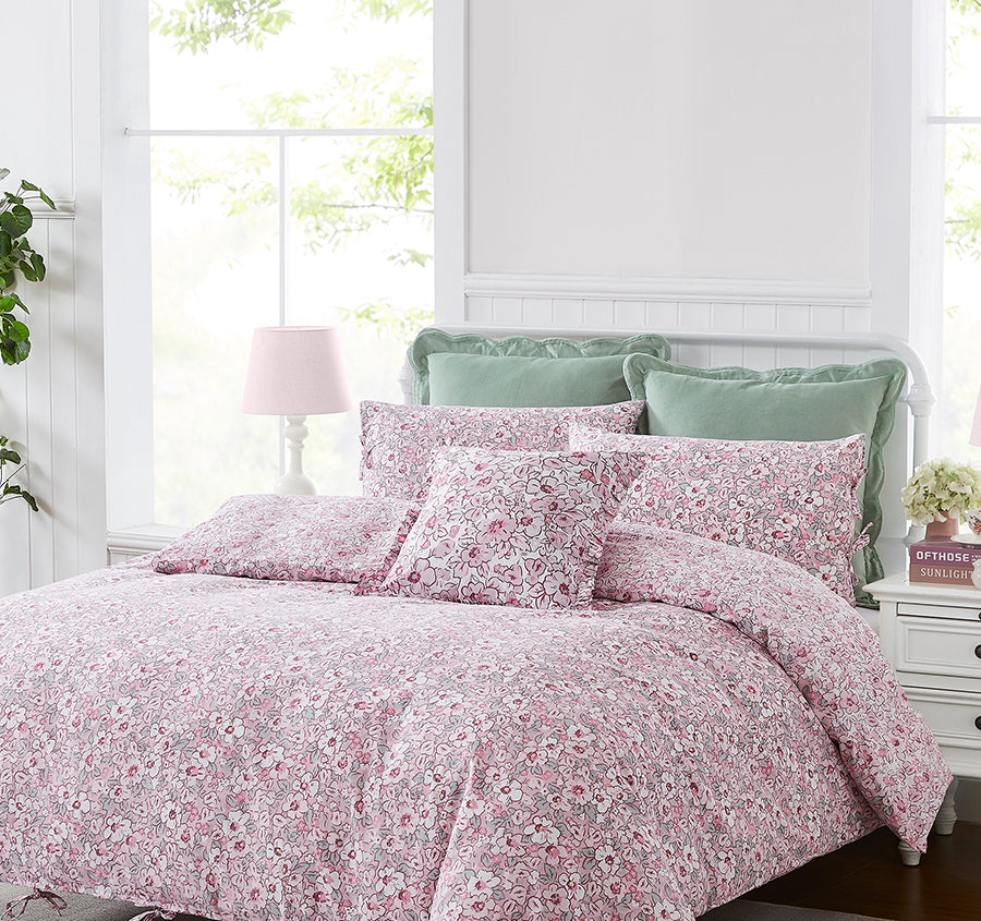 Libby Quilt Cover Set Range Pink – Manchester Warehouse