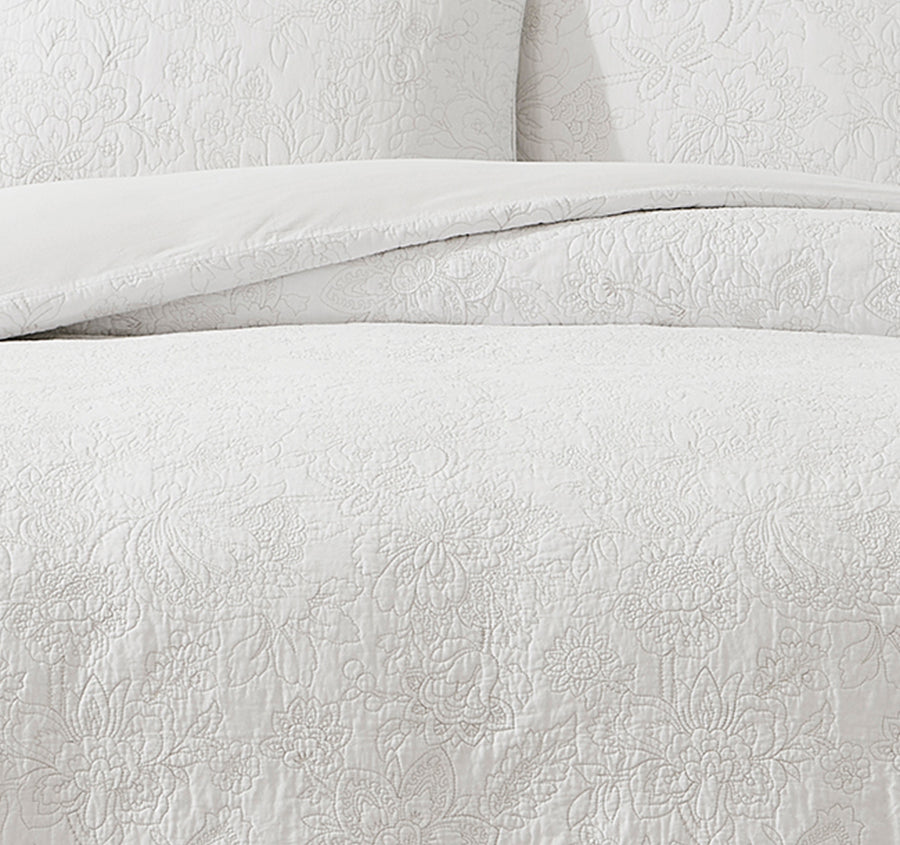 Trailing Laurissa Quilt Cover Set Range Off White – Manchester Warehouse