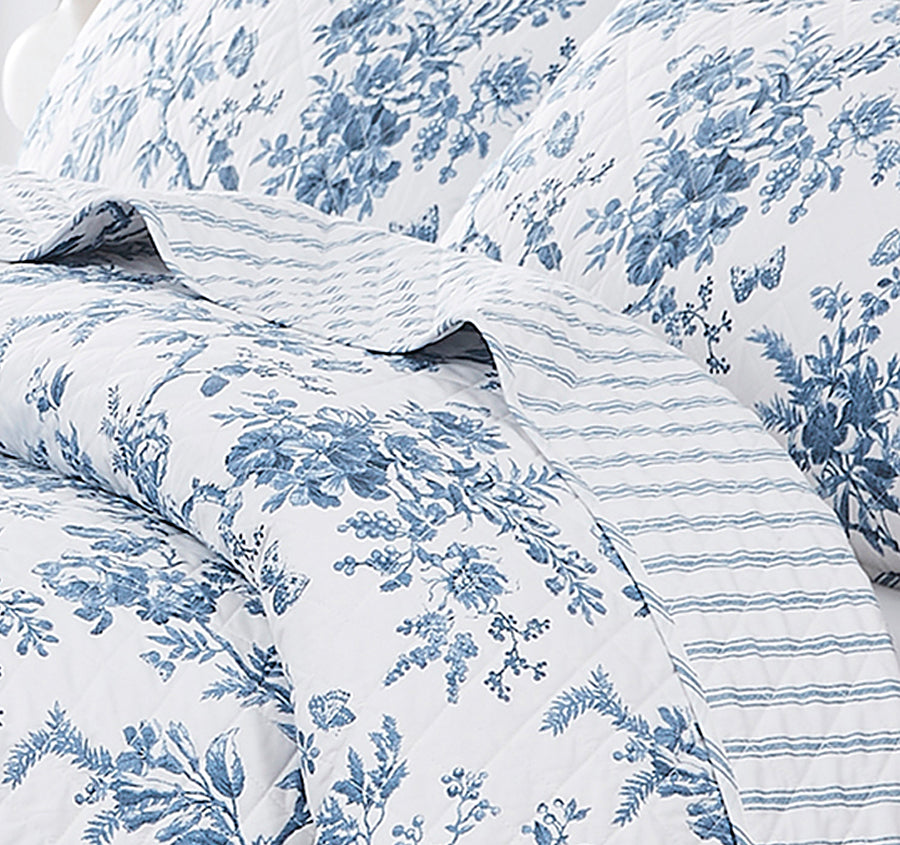 Walled Garden Coverlet Set Midnight Blue – Manchester Warehouse