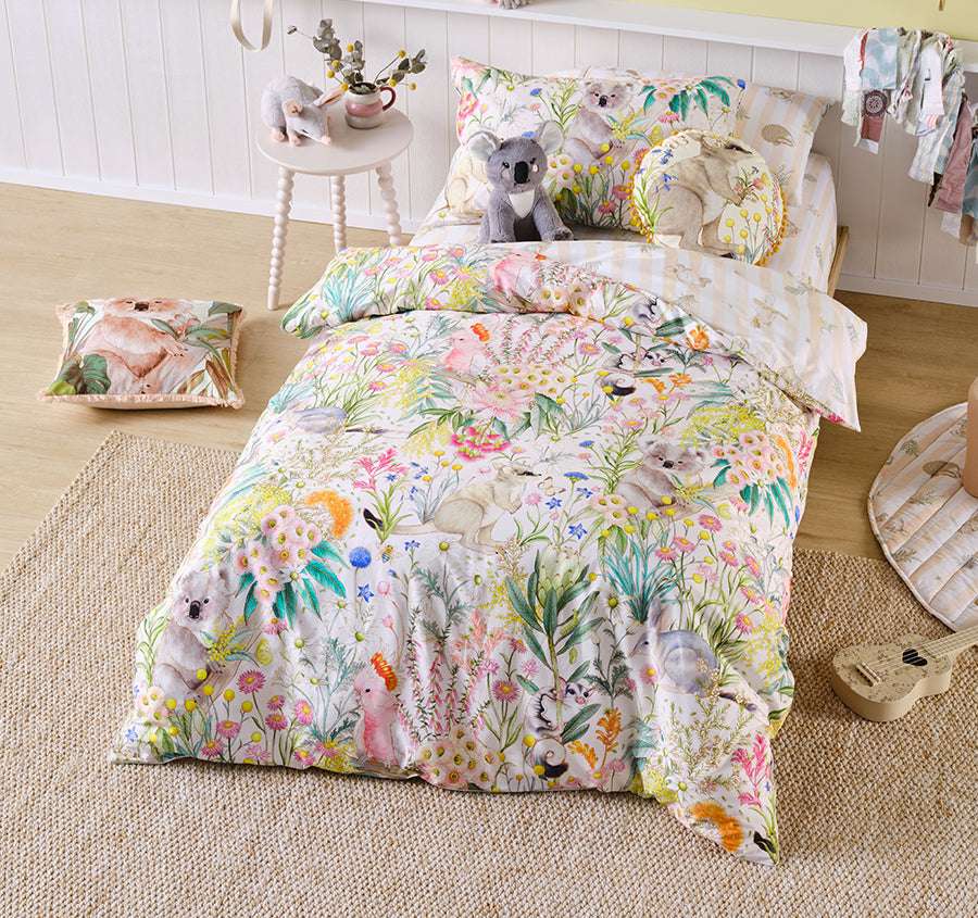 Bush Folk Quilt Cover Set Range Pink – Manchester Warehouse