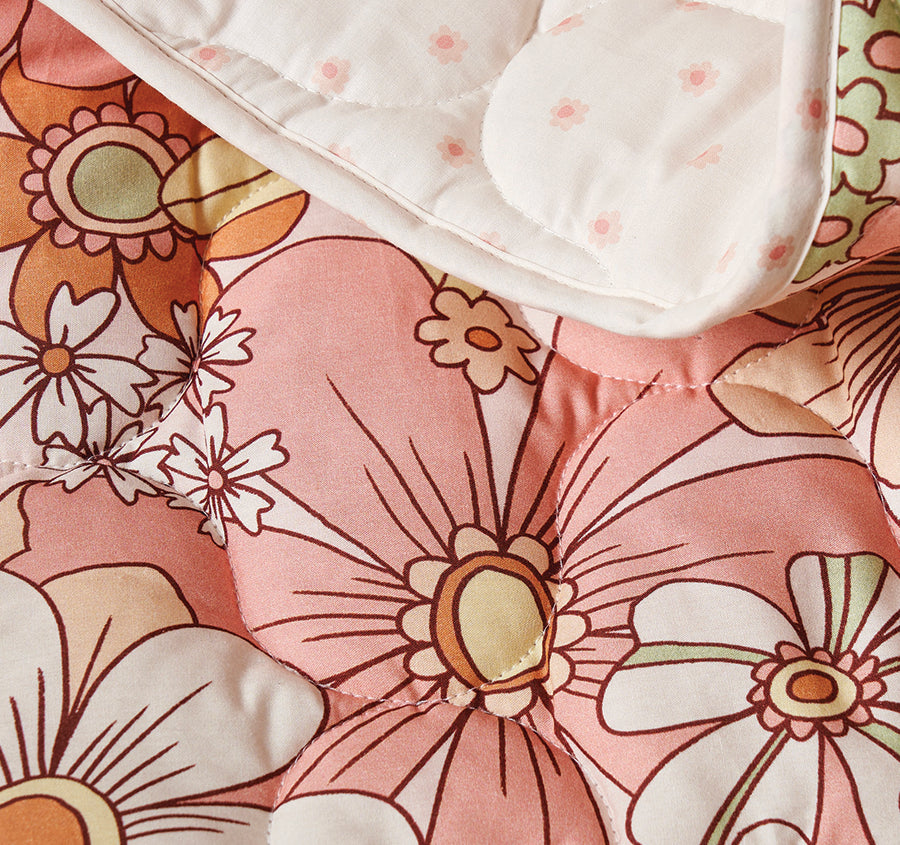 Flower Power Cot Coverlet Multi – Manchester Warehouse