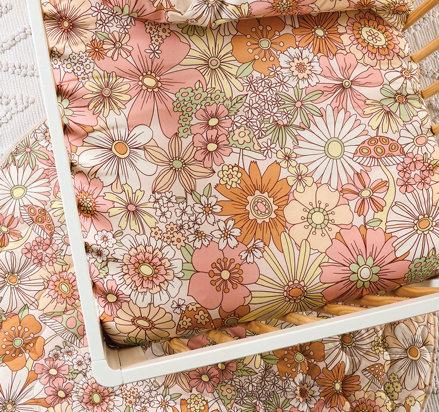 Flower Power Cot Quilt Cover Multi – Manchester Warehouse