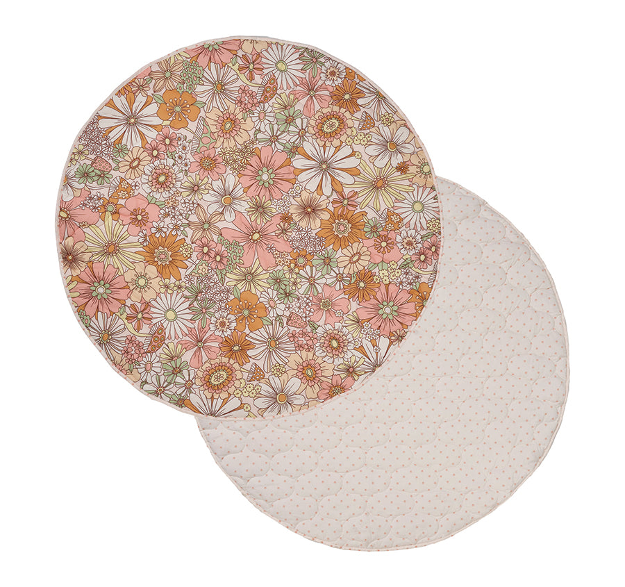 Flower Power 120cm Round Playmat Multi – Manchester Warehouse