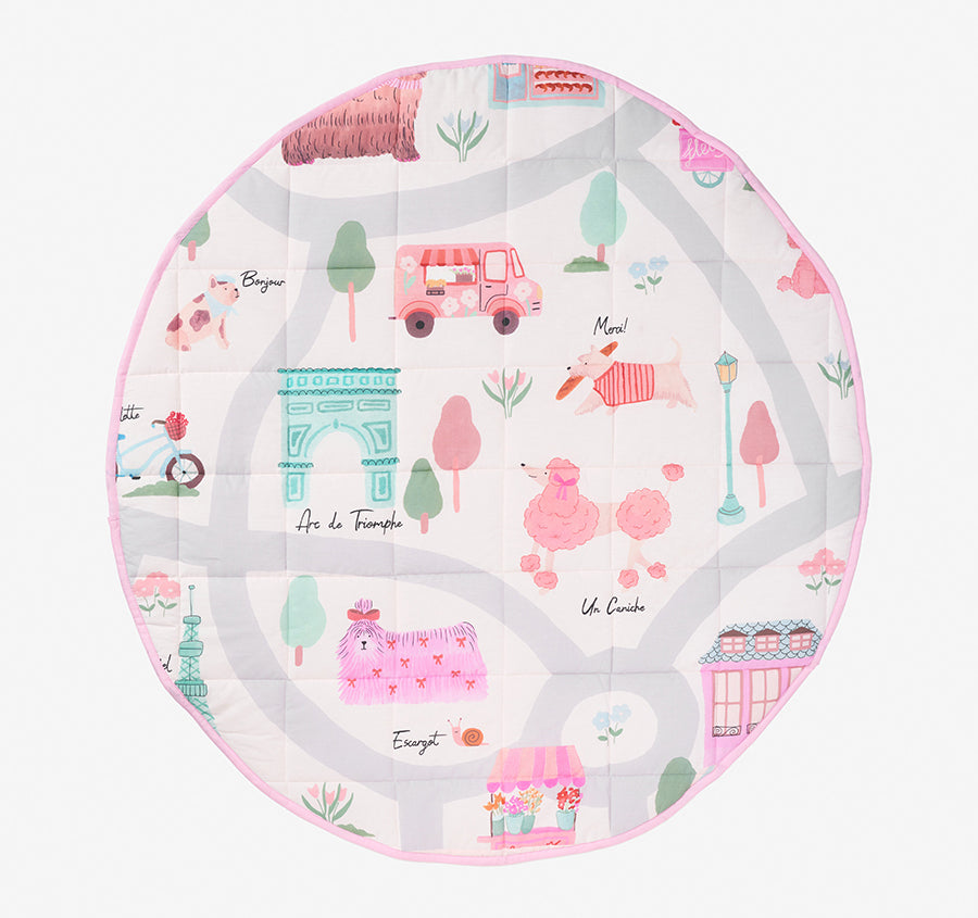 Petite Paris 120cm Round Playmat Pink – Manchester Warehouse