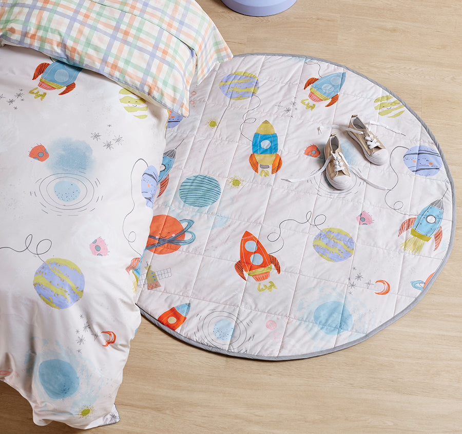 Space Discovery 120cm Round Playmat Multi – Manchester Warehouse