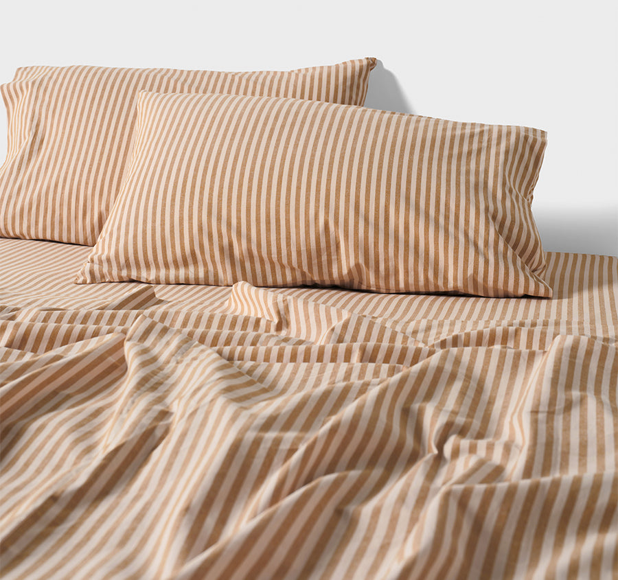 Classic Stripe Sheet Set Range Nutmeg – Manchester Warehouse