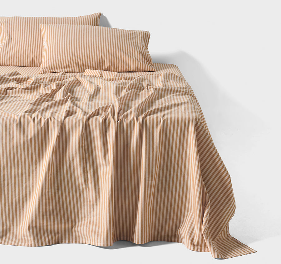 Classic Stripe Sheet Set Range Nutmeg – Manchester Warehouse