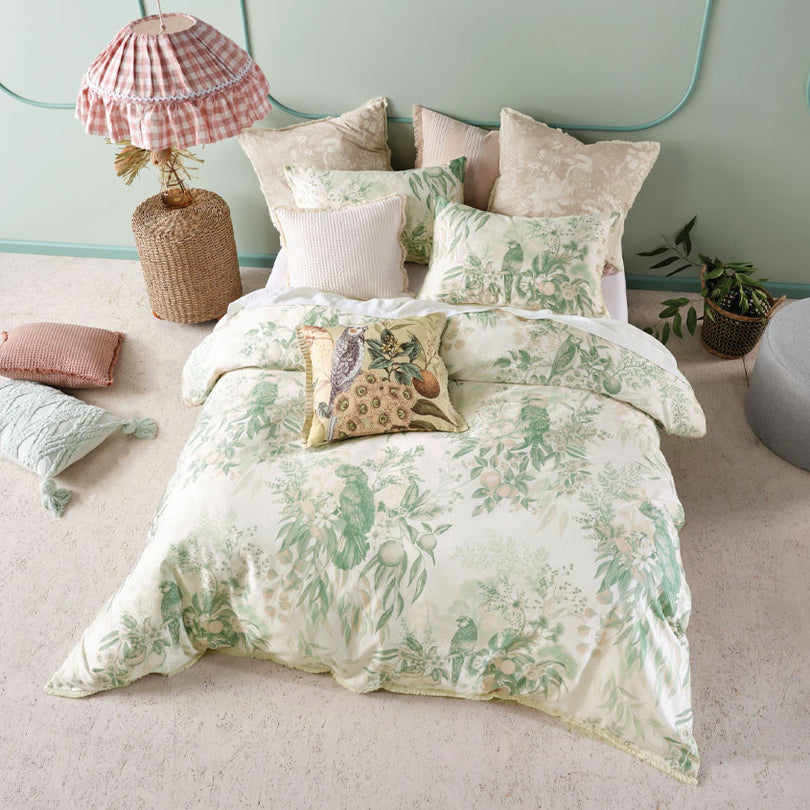 Katherine Quilt Cover Set Range Green – Manchester Warehouse