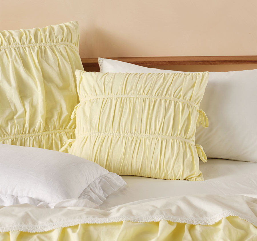 Layla 48x48cm Filled Cushion Lemon – Manchester Warehouse