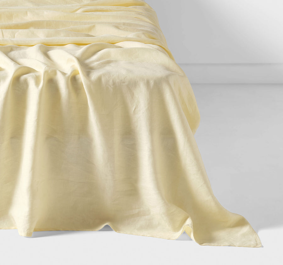 Nimes Linen Mega Sheet Set Range Lemon – Manchester Warehouse