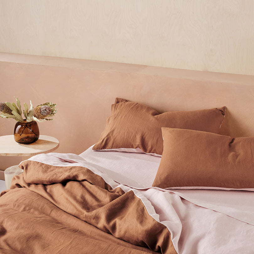 Nimes Duet Quilt Cover Set Range Rose and Cinnamon – Manchester Warehouse