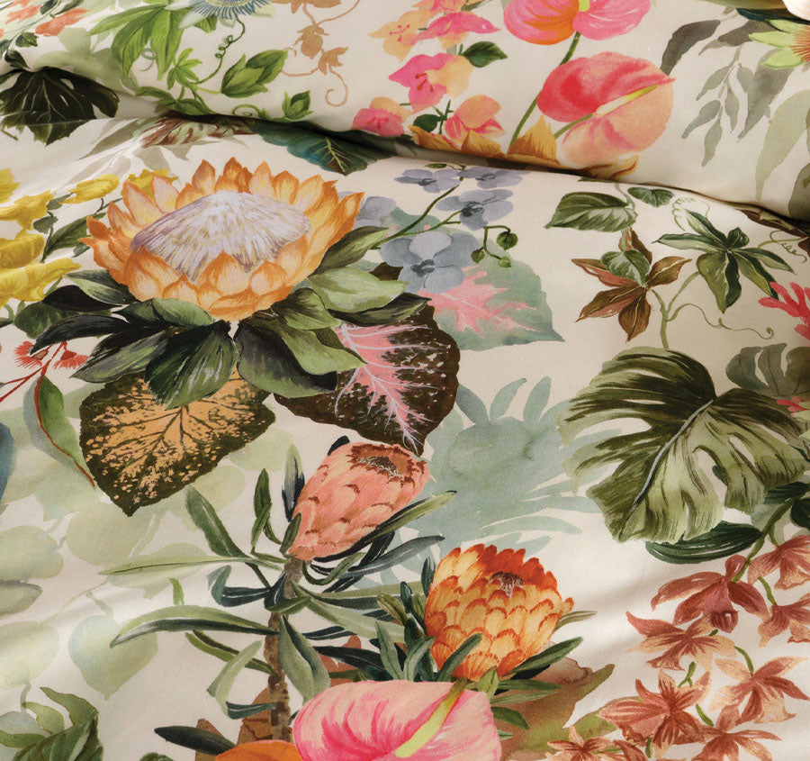 Passionflower Quilt Cover Set Range Multi – Manchester Warehouse