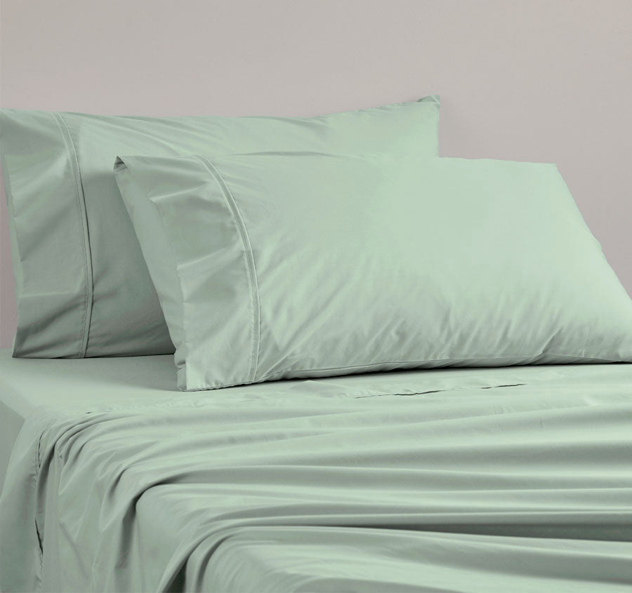 250THC Poly Cotton Percale Mega Sheet Set Range Sage – Manchester Warehouse