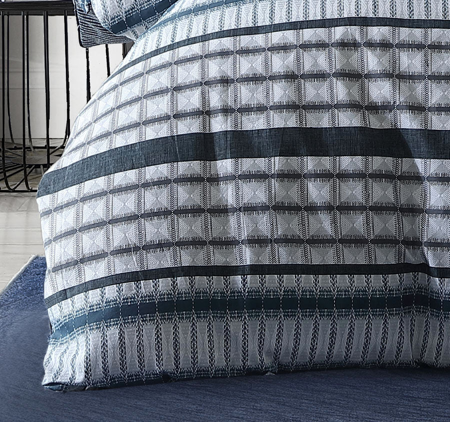 Mason Quilt Cover Set Range Indigo – Manchester Warehouse
