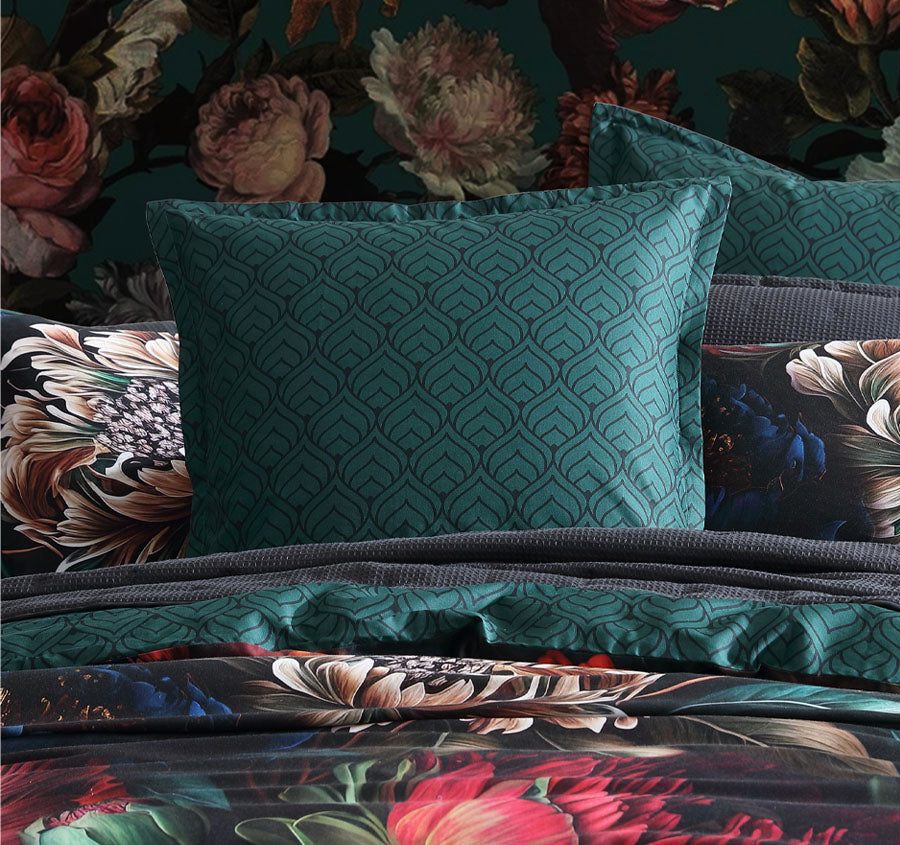 Secret Garden European Pillowcase Green – Manchester Warehouse