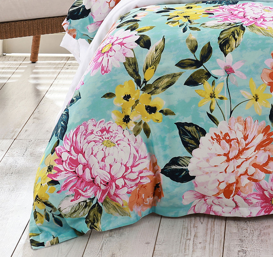 Ravello Quilt Cover Set Range Aqua – Manchester Warehouse