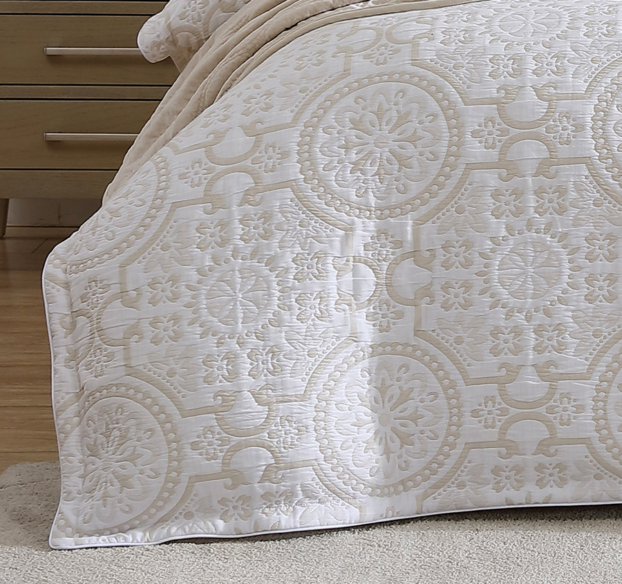 Mayfair Quilt Cover Set Range Stone – Manchester Warehouse