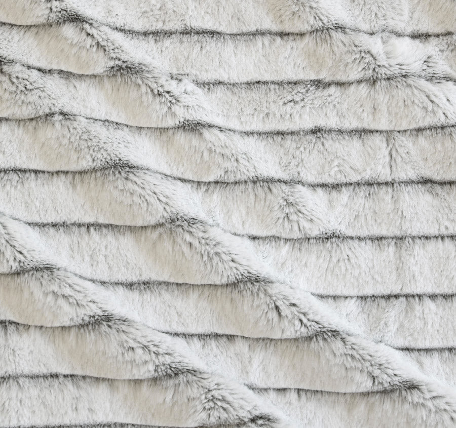 Striped Faux Fur Quilt Cover Set Range Grey – Manchester Warehouse