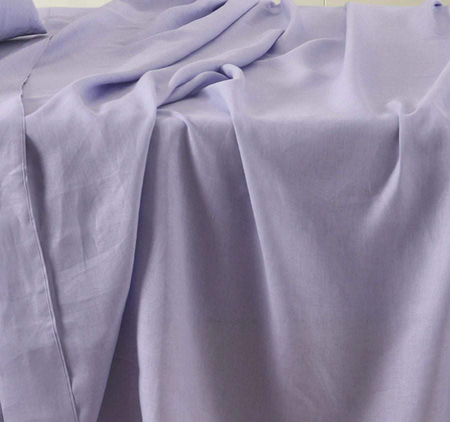 Stonewashed French Linen Mega Sheet Set Range Lilac – Manchester Warehouse