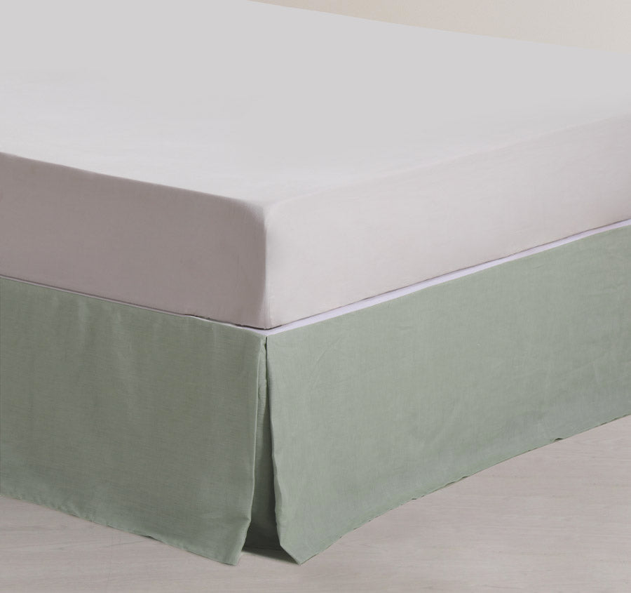 Stonewashed French Linen Valance Range Sage – Manchester Warehouse