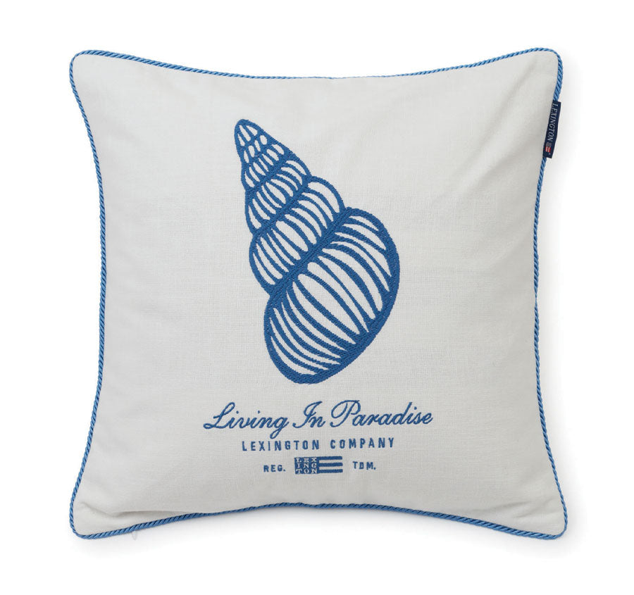 Sea Shell 50x50cm Filled Cushion White and Blue – Manchester Warehouse