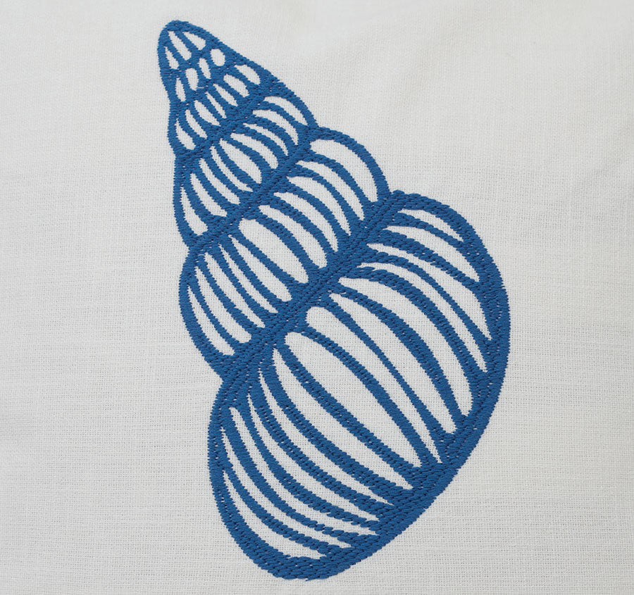Sea Shell 50x50cm Filled Cushion White and Blue – Manchester Warehouse