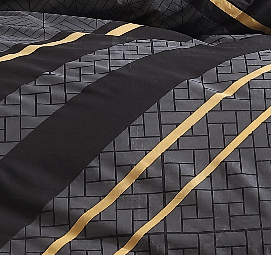 Jamala Quilt Cover Set Range Black – Manchester Warehouse